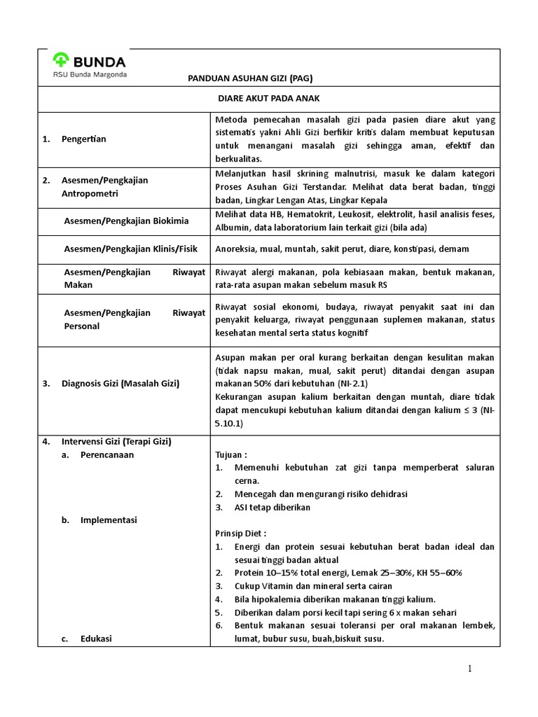 Panduan Asuhan Gizi Lengkap Fix | PDF