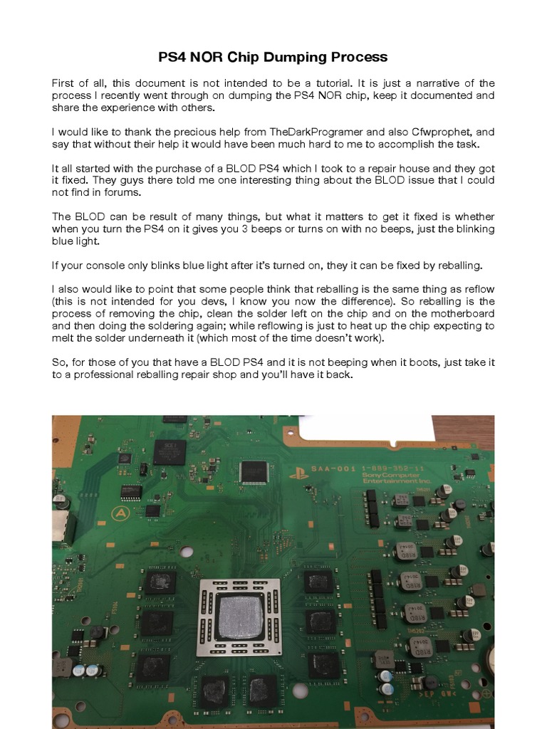 PS4 NOR Chip Dumping Process | PDF | Computer Engineering | Computing