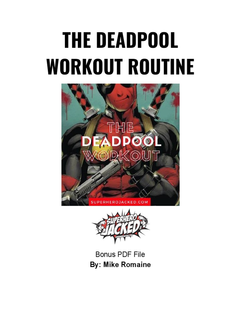 Deadpool Workout PDF | PDF | Weight Training | Physical Fitness