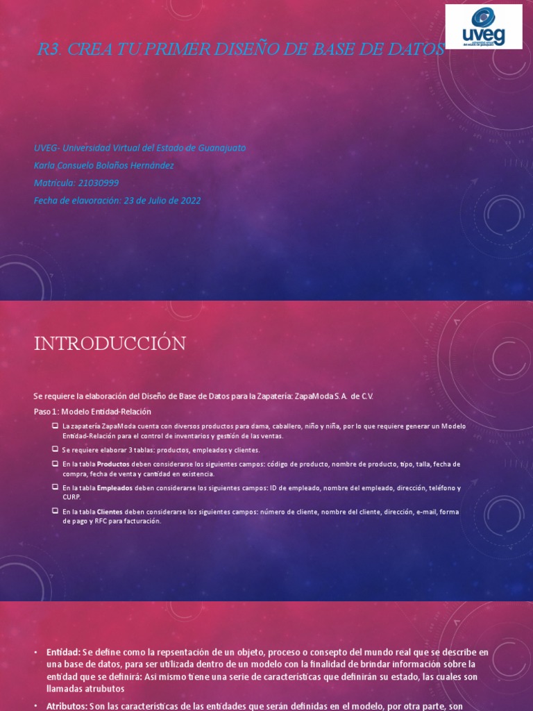 Diseño de Base de Datos para Zapatería | PDF | Tecnologías de la ...