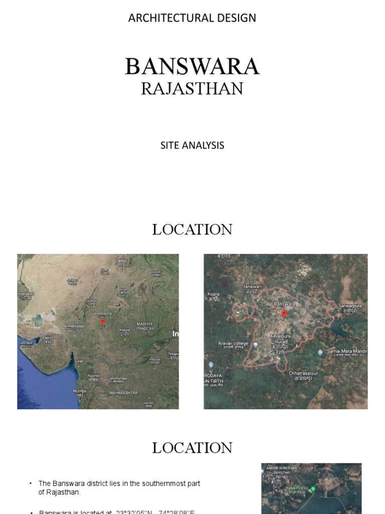 Banswara, Rajasthan Site Analysis | PDF