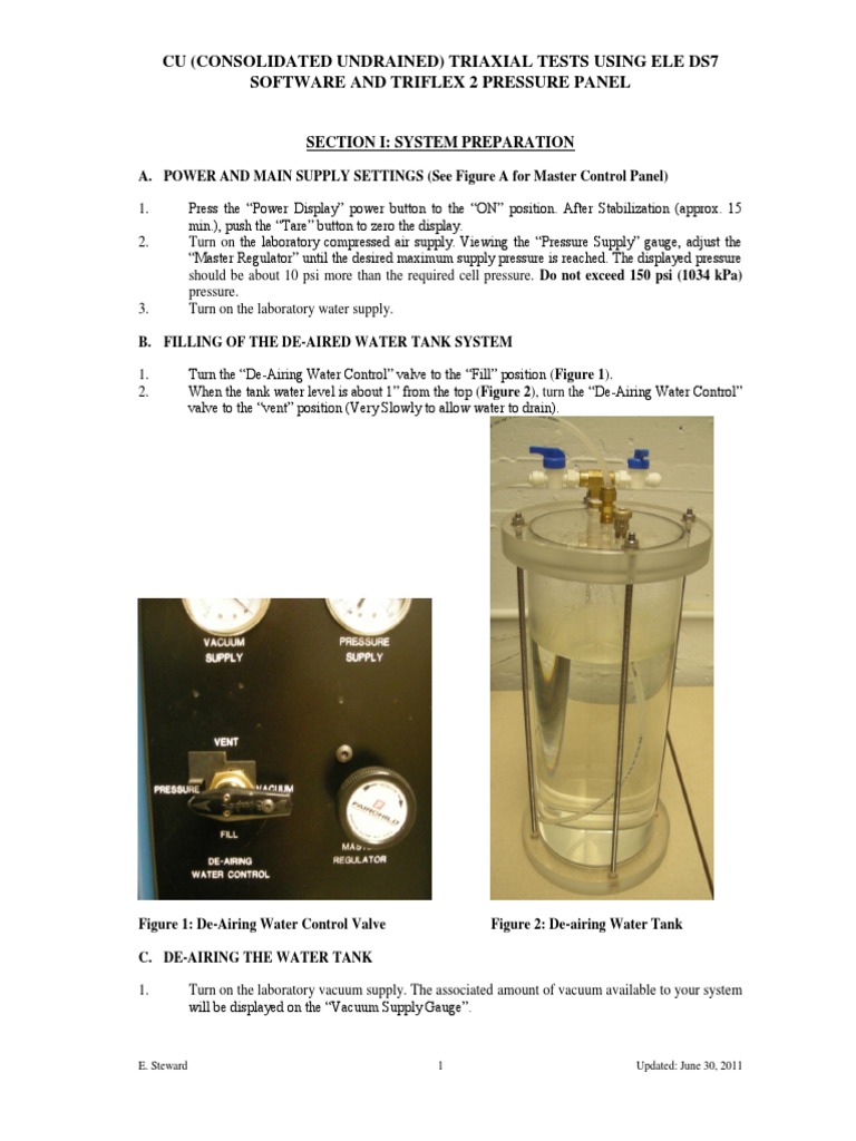 CU Triaxial Tests with ELE DS7 Software | PDF | Valve | Computer File