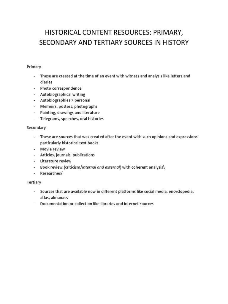 Historical Content Resources | PDF