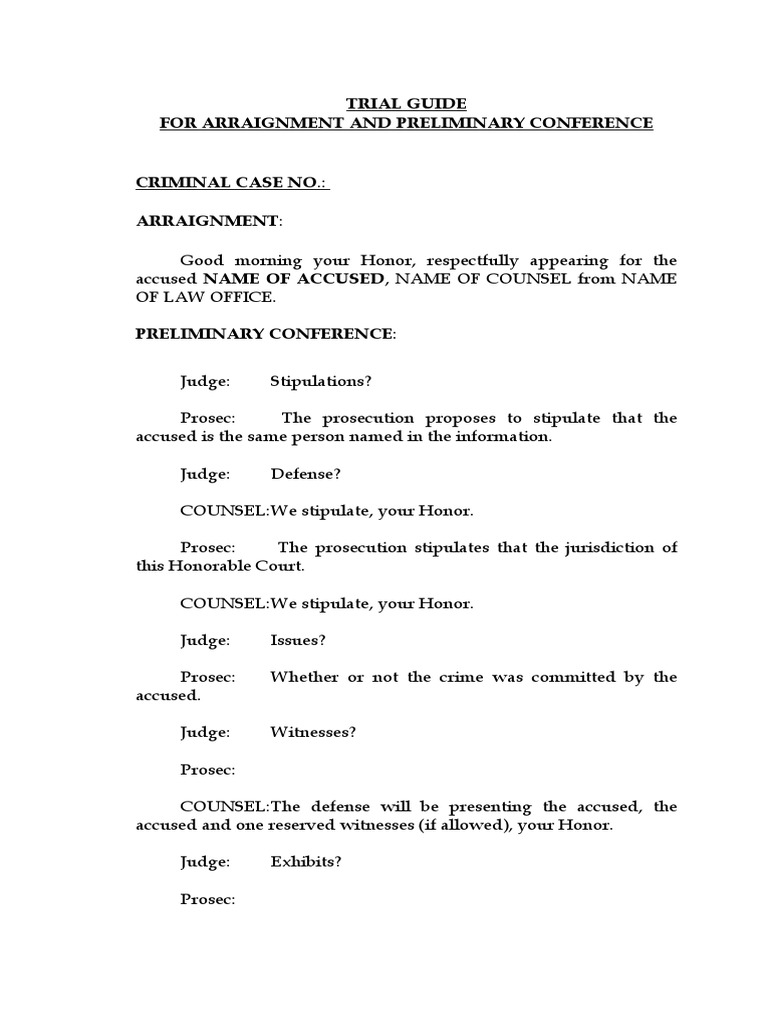 Sample Trial Guide | PDF