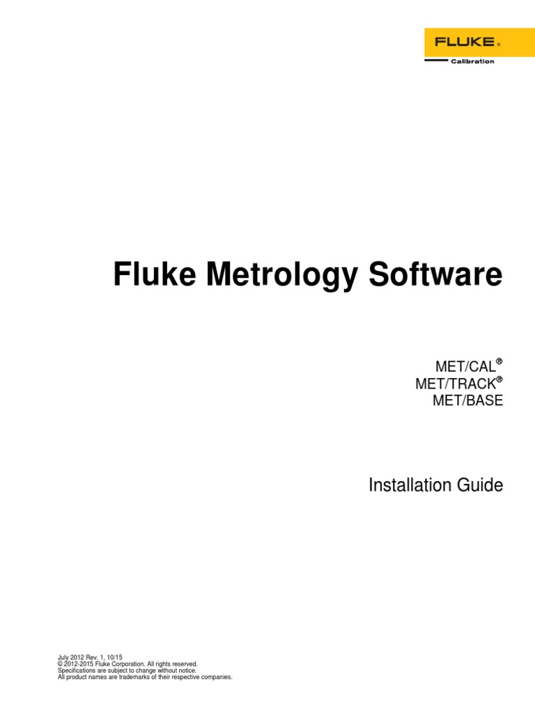 Fluke Metrology Software: Installation Guide | PDF | Installation (Computer Programs ...