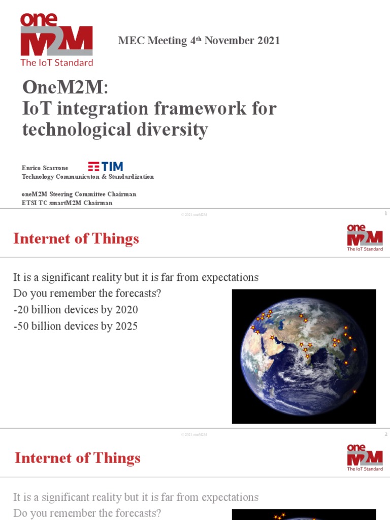 oneM2M Integration Framework (Scarrone) | PDF | Computing ...