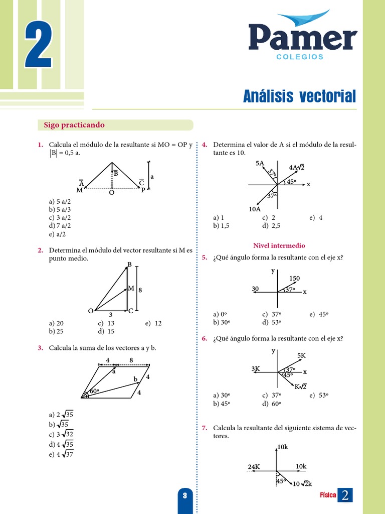 F 5 AÑO Análisis Vectorial S2 | PDF | Vector Euclidiano | Álgebra lineal