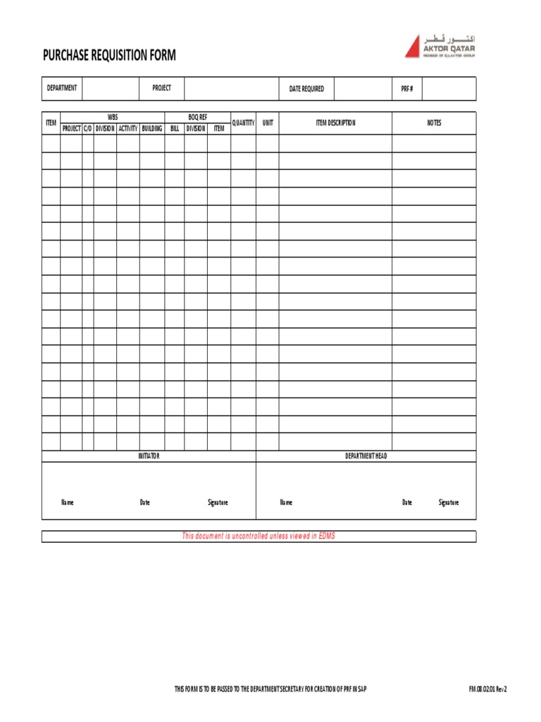 Purchase Requisition Form Guide | PDF | Technology & Engineering