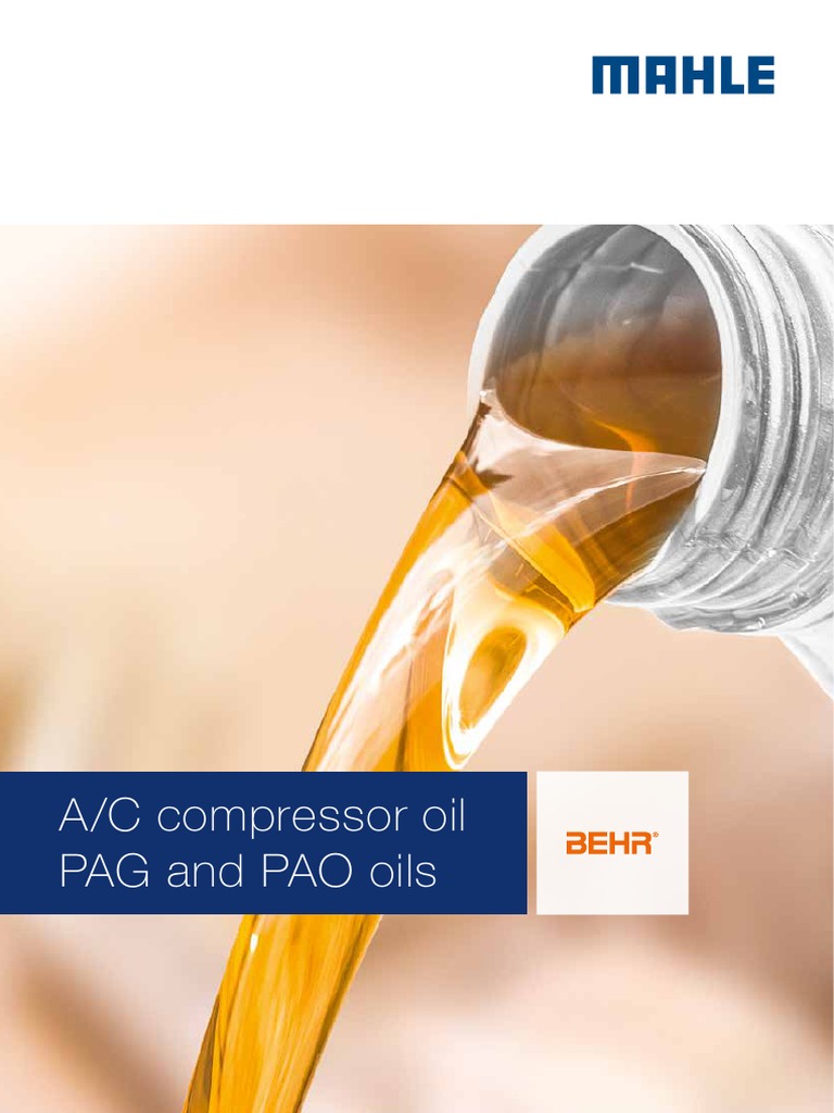 A /C Compressor Oil PAG and PAO Oils | PDF | Chemistry | Materials
