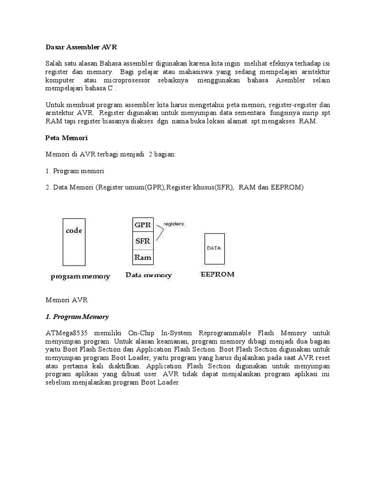 Dasar Assembler AVR | PDF | Komputer