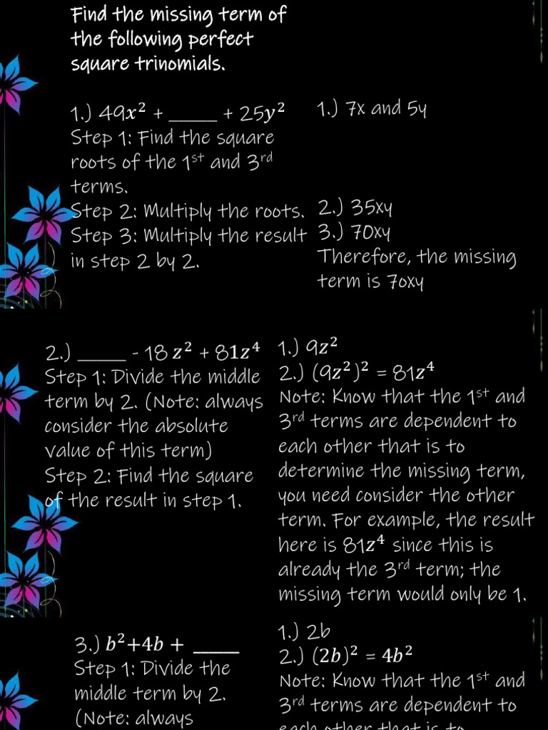 Missing Terms (PST) Updated | PDF