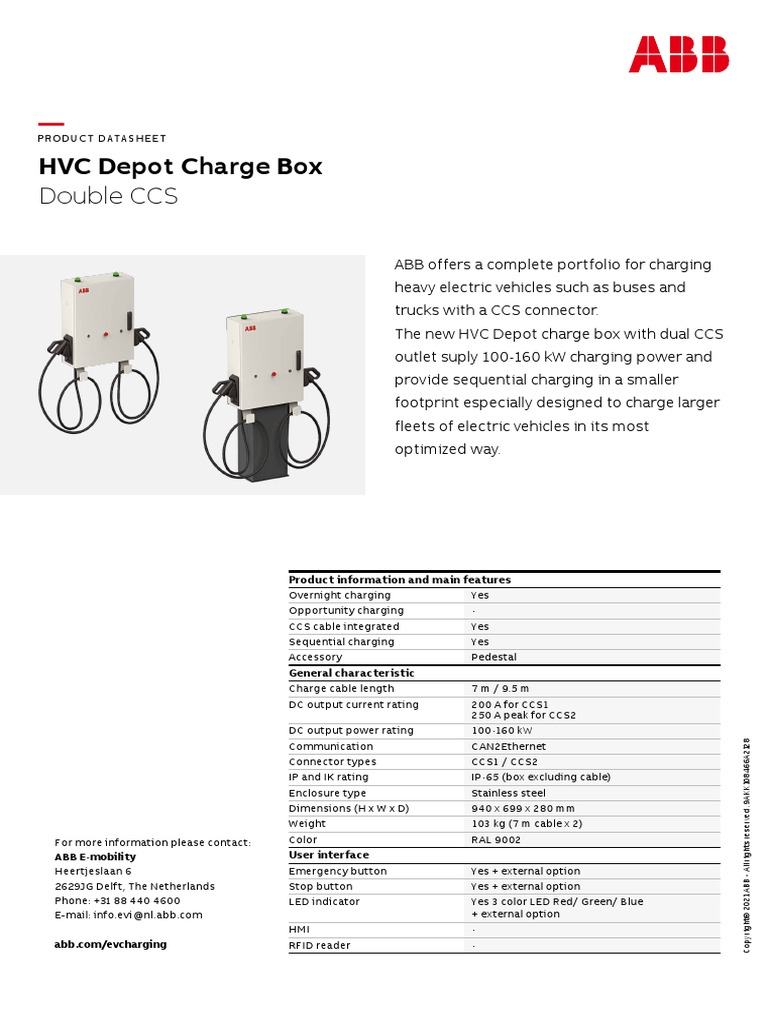 Datasheet HVC Depot Double CCS - 11 2021 | PDF | Manufactured Goods ...