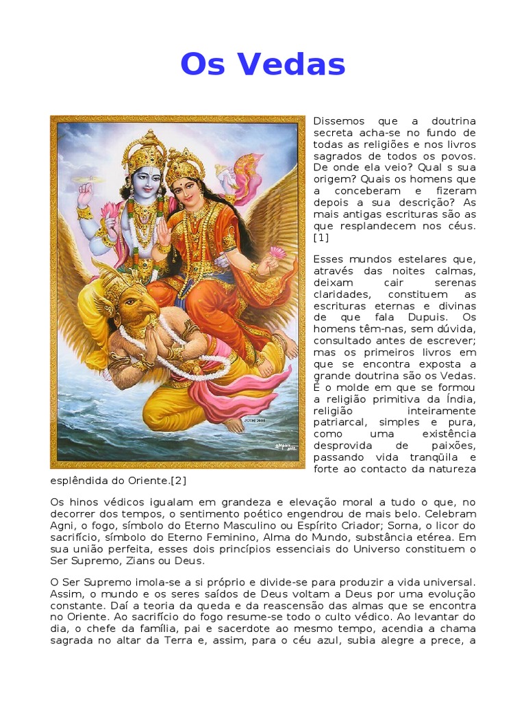 Os ensinamentos fundamentais dos Vedas: a origem e os princípios da ...