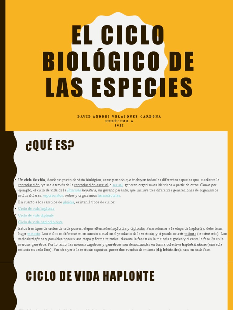 El Ciclo Biológico de Las Especies | PDF | Plantas | Procesos biologicos