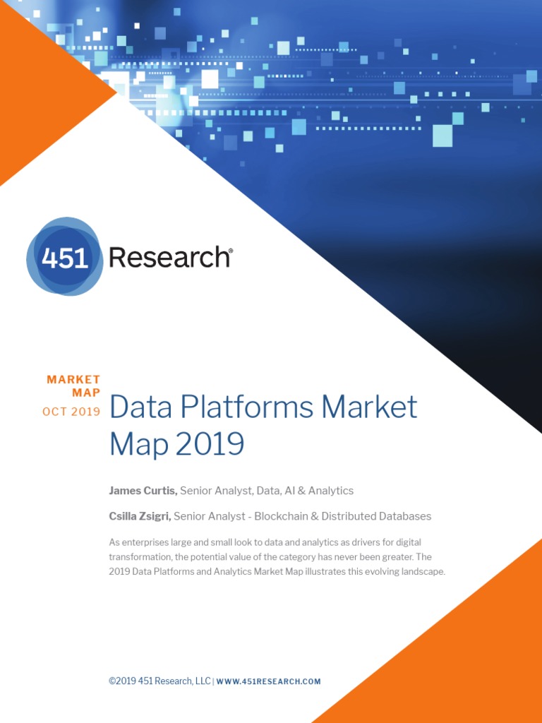 Data Platforms Market Map 2019 | PDF | Databases | Oracle Corporation