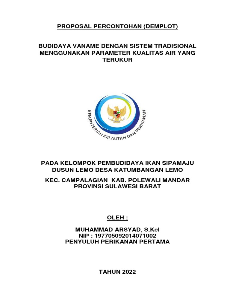 Usulan Proposal Demplot | PDF