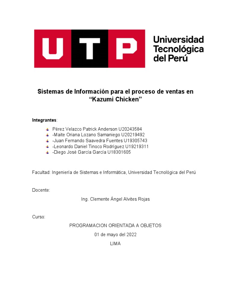 Avance 2 Presentación de Proyecto POO | PDF | Entorno de desarrollo ... Avance 2 Presentación de Proyecto POO | PDF | Entorno de desarrollo ...