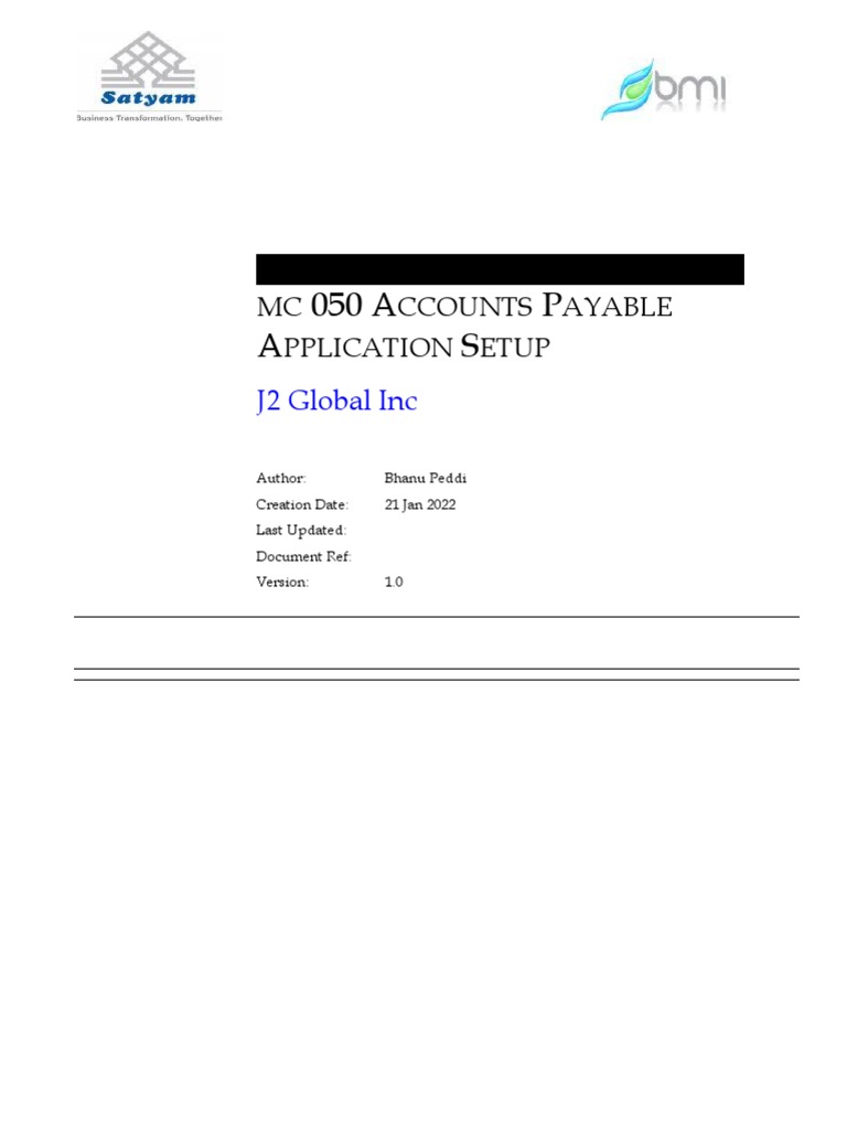 BMI Bank - BR100 - AP - V1.1 | PDF | Accounts Payable | Payments