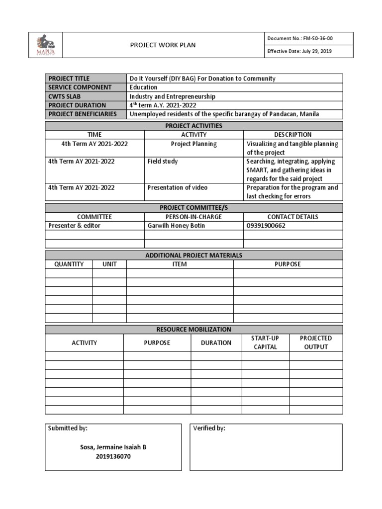 DIY Bag Project for Pandacan Community | PDF | Business | Art