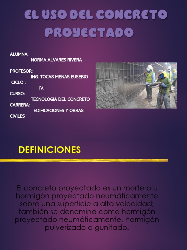 El Uso Del Concreto Proyectado | PDF | Hormigón | Cemento