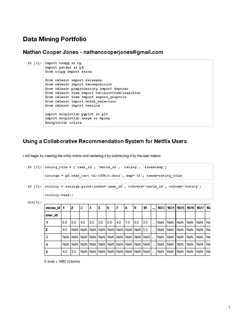 Data Mining Portfolio | PDF | Principal Component Analysis | Variance