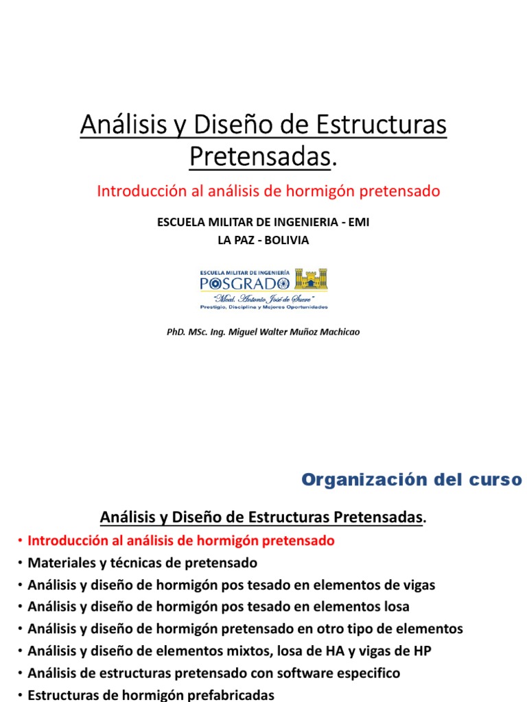 Análisis y Diseño de Estructuras Pretensadas | PDF | Hormigón ...