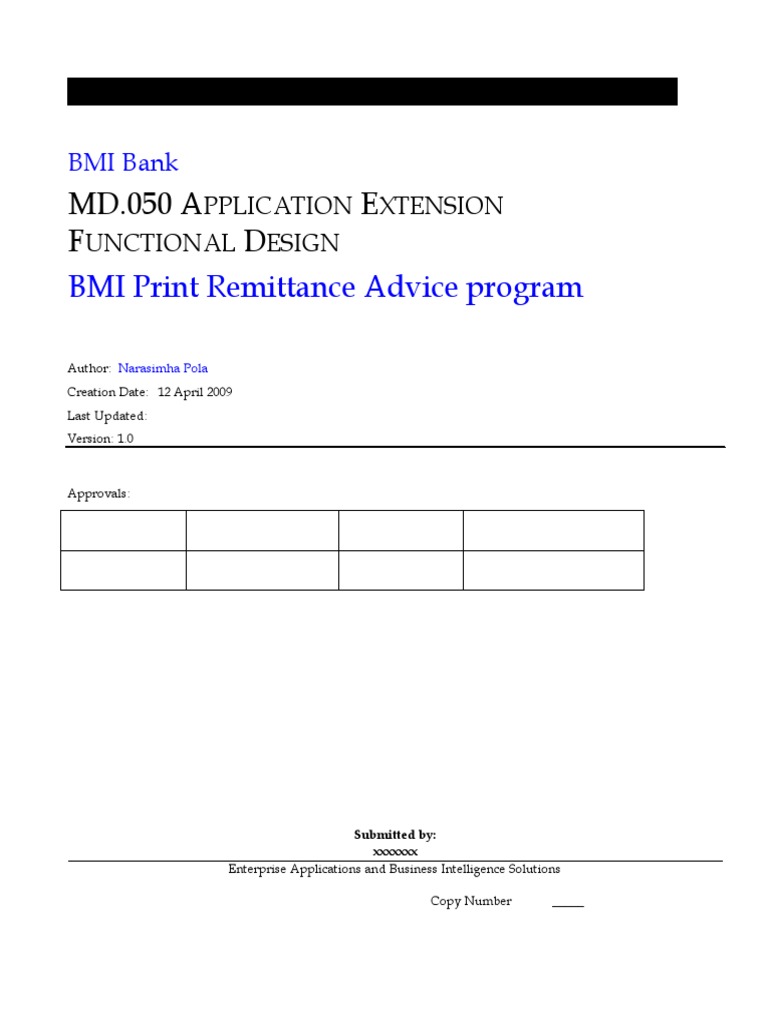 MD050 XXX Print Remittance Advice Program | PDF | Invoice | Payments