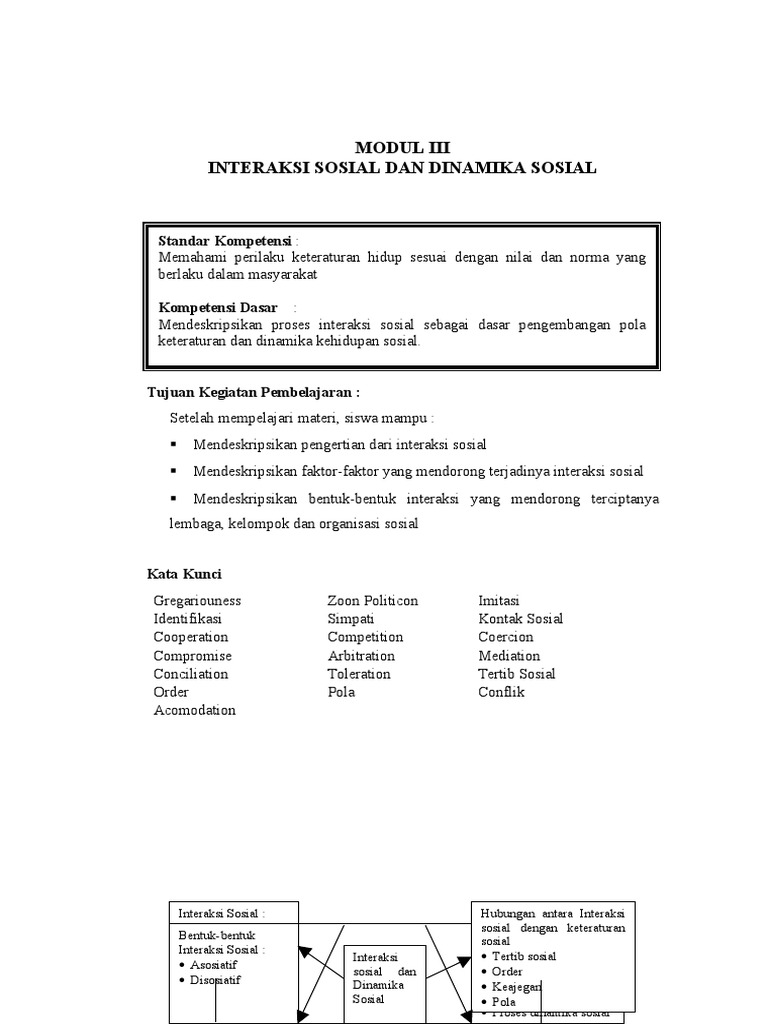 Interaksi Dan Dinamika Sosial | PDF