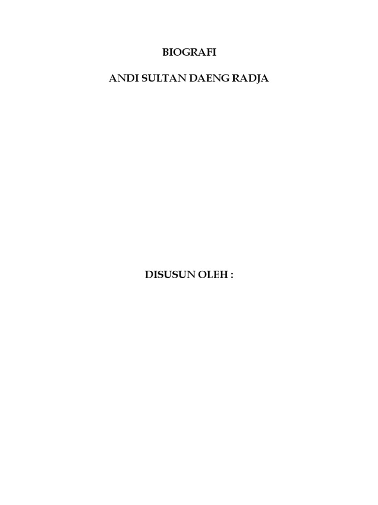 Andi Sultan Daeng Radja | PDF
