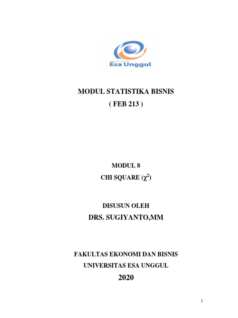 Modul 8 Statistika Bisnis | PDF | Metode & Bahan Ajar