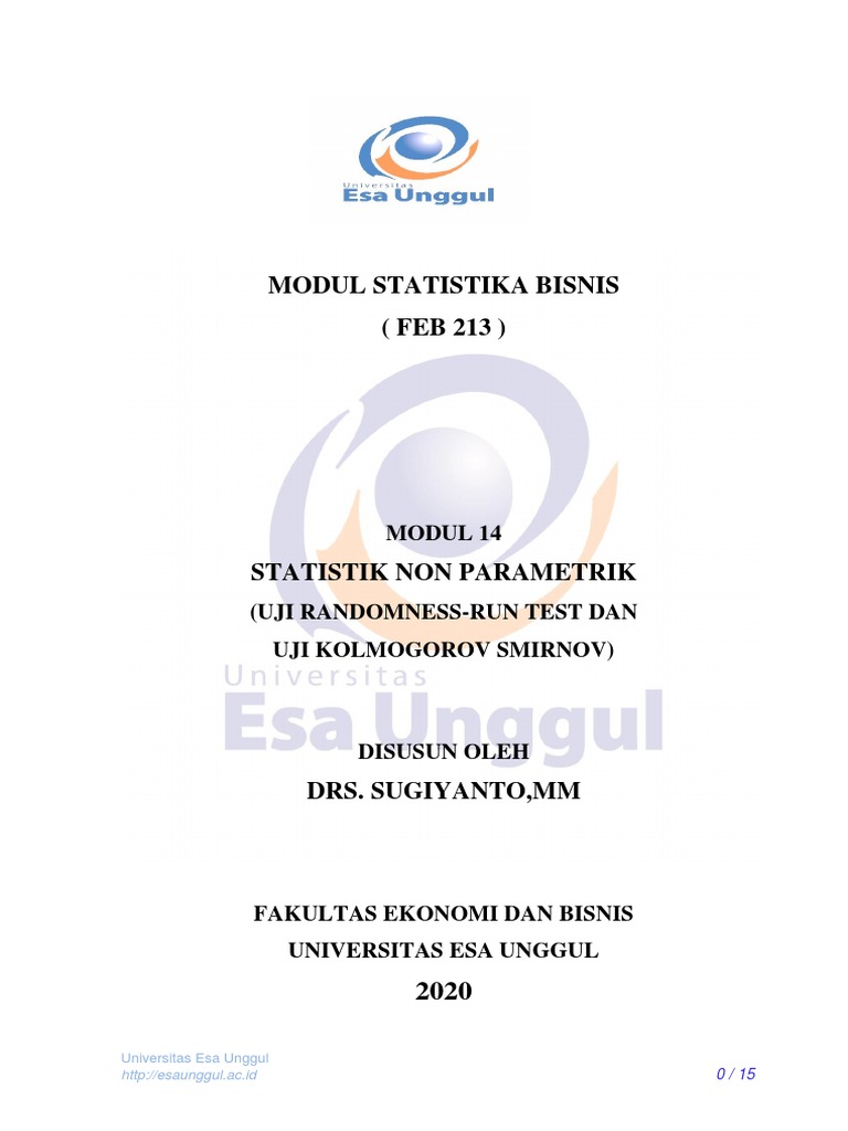Modul 14 Statistika Bisnis | PDF