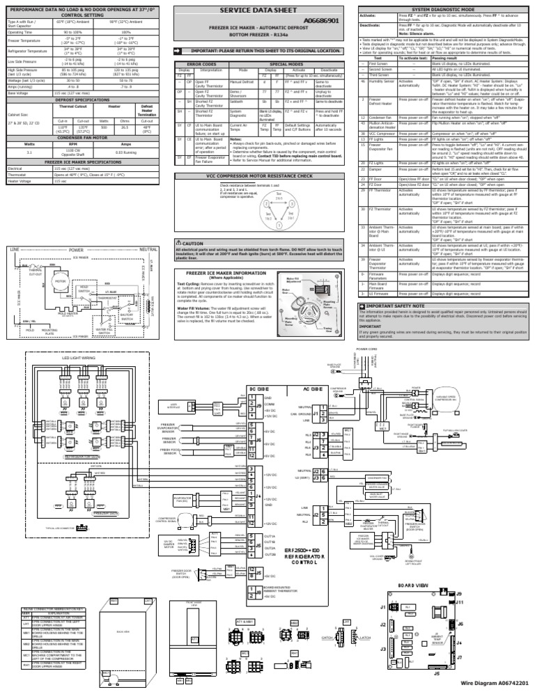 Wiring - Diagram Frigidaire | PDF | Refrigerator | Thermostat