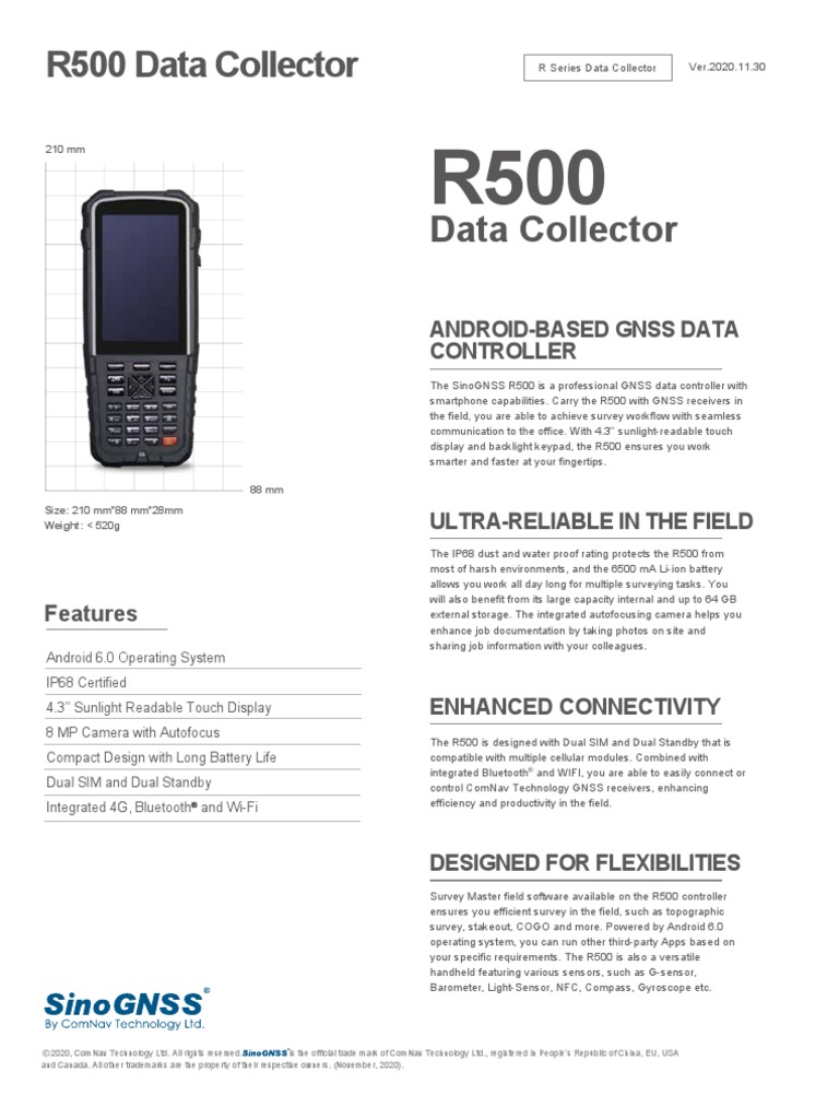R500 Data Collector: Android-Based Gnss Data Controller | PDF | Android (Operating System ...
