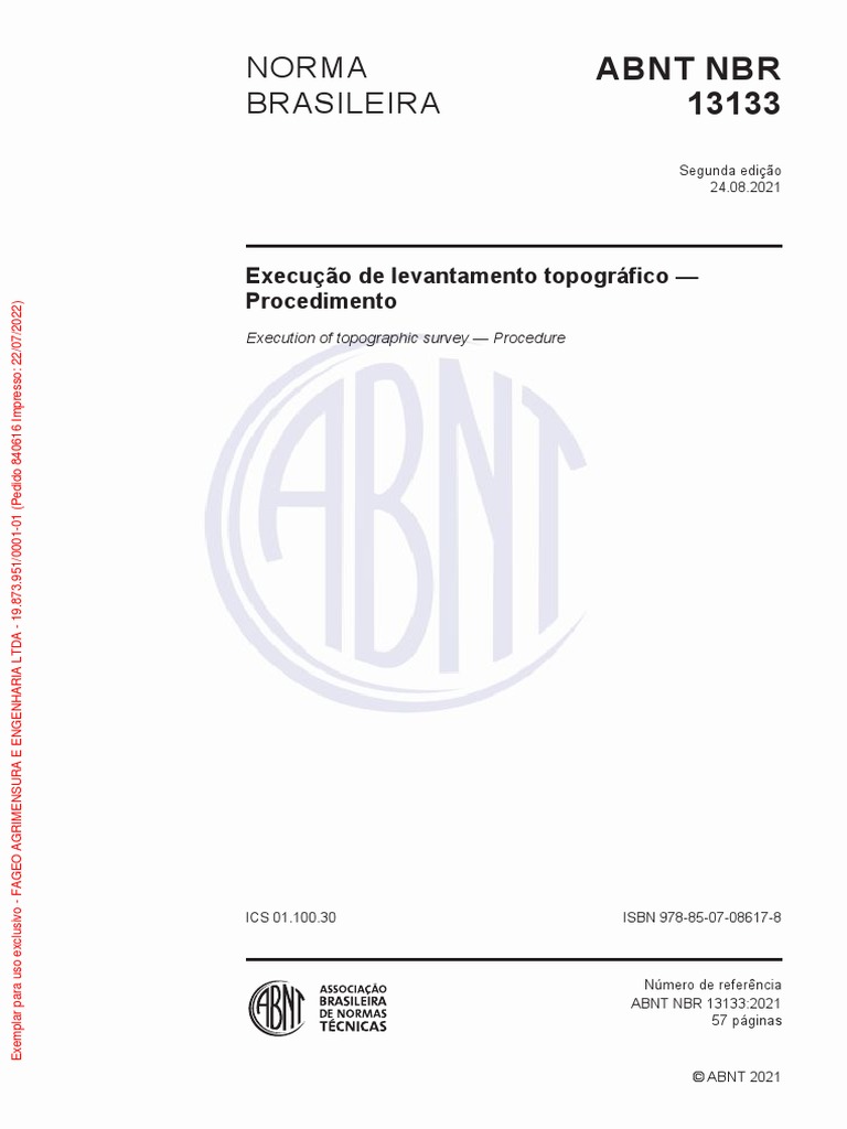 NBR 13.133-2021 | PDF | Geociências | Geodésia