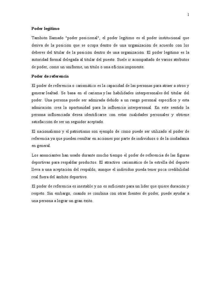 Poder Legitimo | PDF | Crecimiento personal y profesional | Política