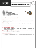 Ficha Etapas de La Historia Del Perú Linea de Tiempo | PDF | Perú | Imperio Inca