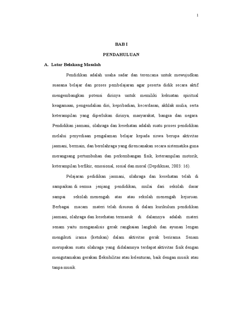 Skripsi Bab 1-5 | PDF