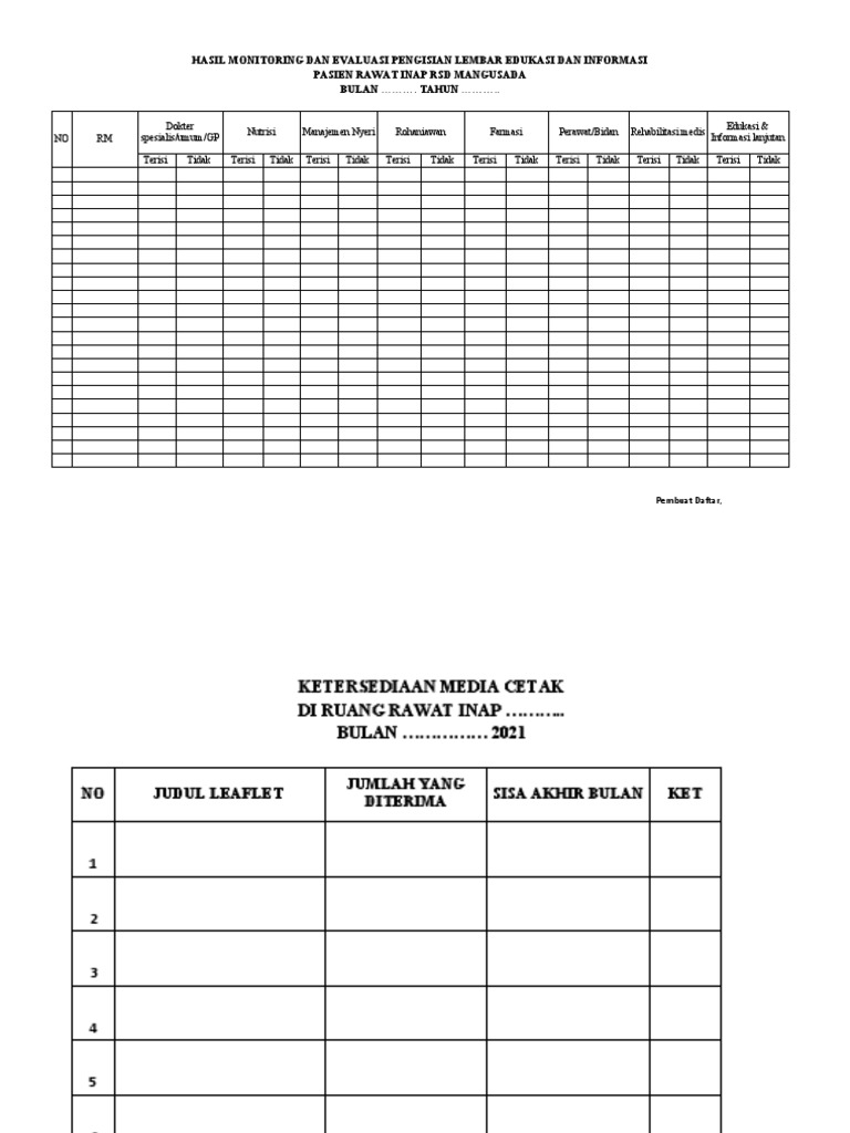 Tabel Evaluasi | PDF