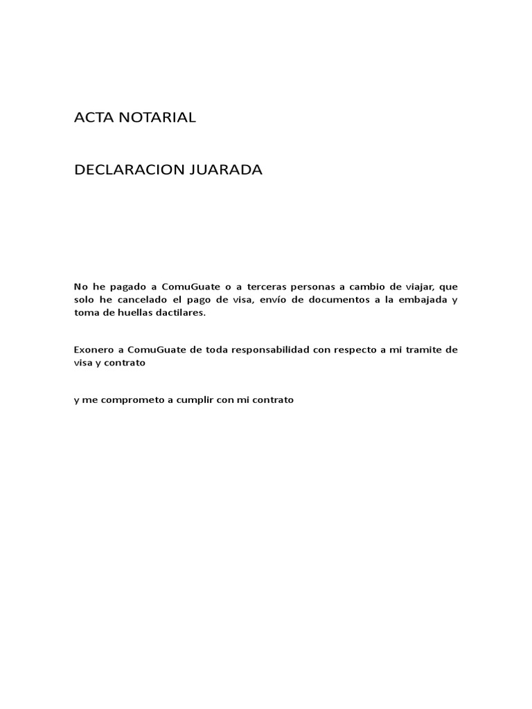Acta Notarial | PDF