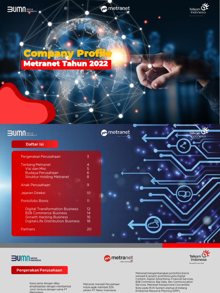 Profil Metranet 2022: Transformasi Digital | PDF | Teknologi & Rekayasa