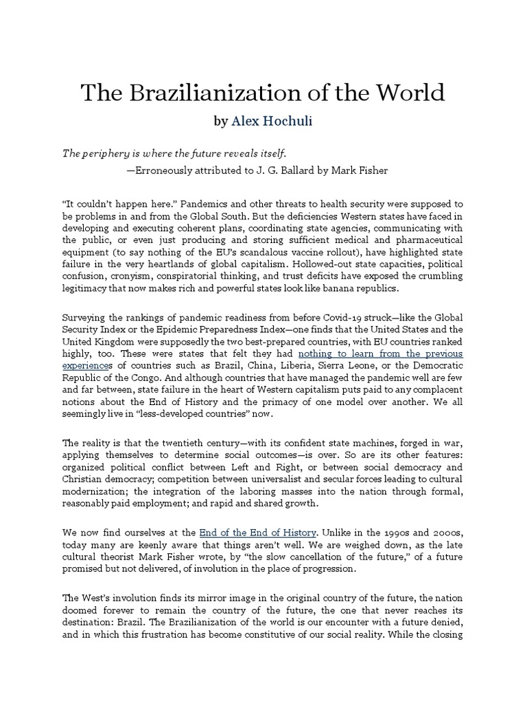 HOCHULI, Alex - The Brazilianization of The World | PDF | Brazil ...