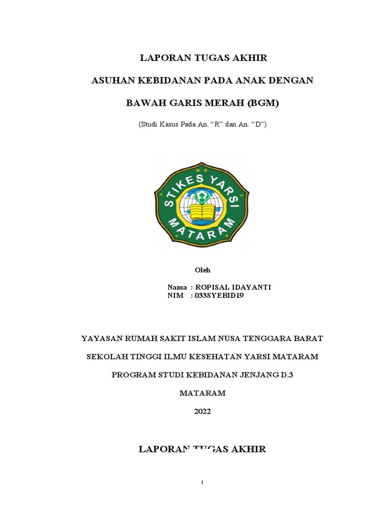 Lta Ropisal Idayanti Revisi 1 Bu Ari | PDF