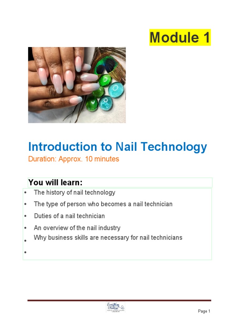 Introduction To Nail Technology: You Will Learn | PDF | Nail (Anatomy)