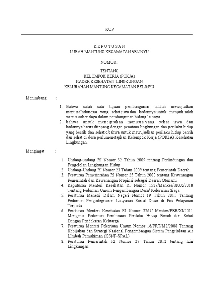 SK Pokja Kesling | PDF