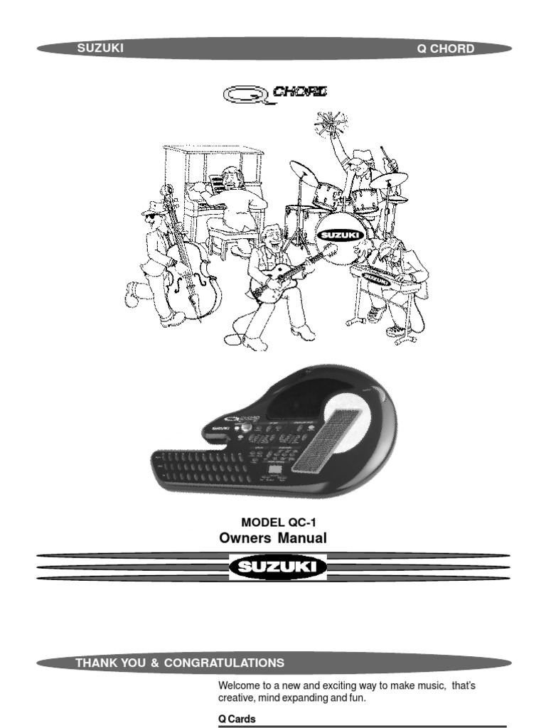 Qchord Manual | PDF | Drum Kit | Chord (Music)