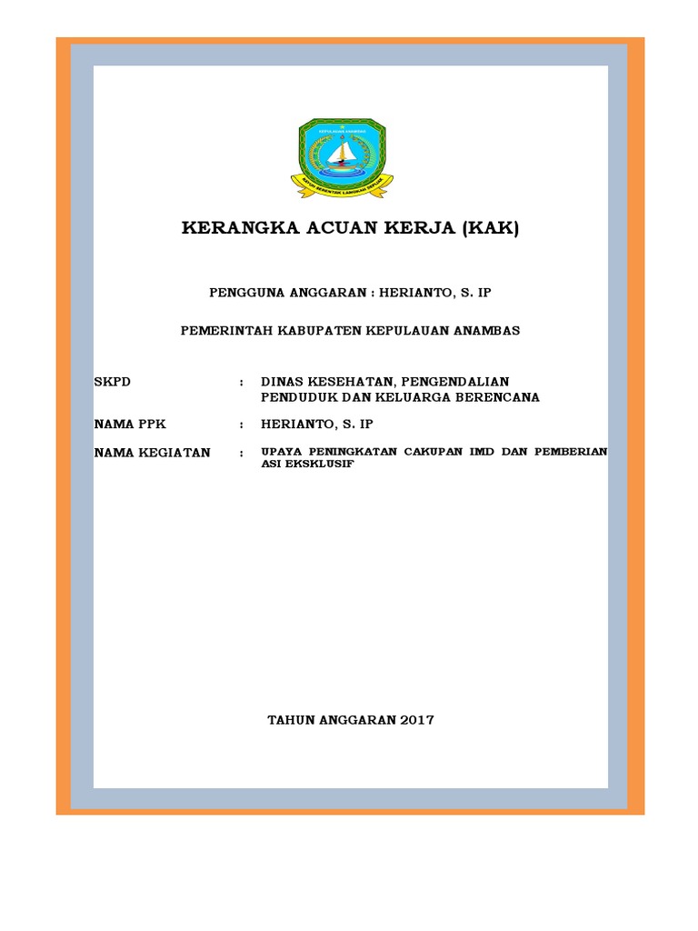 Contoh KAK Asi Eksklusif | PDF