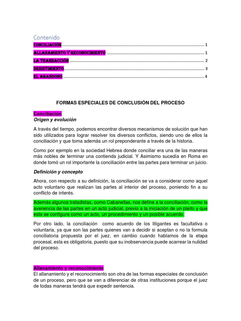 Lectura1 - Formas Especiales de Conclusión Del Proceso | PDF | Ley ...