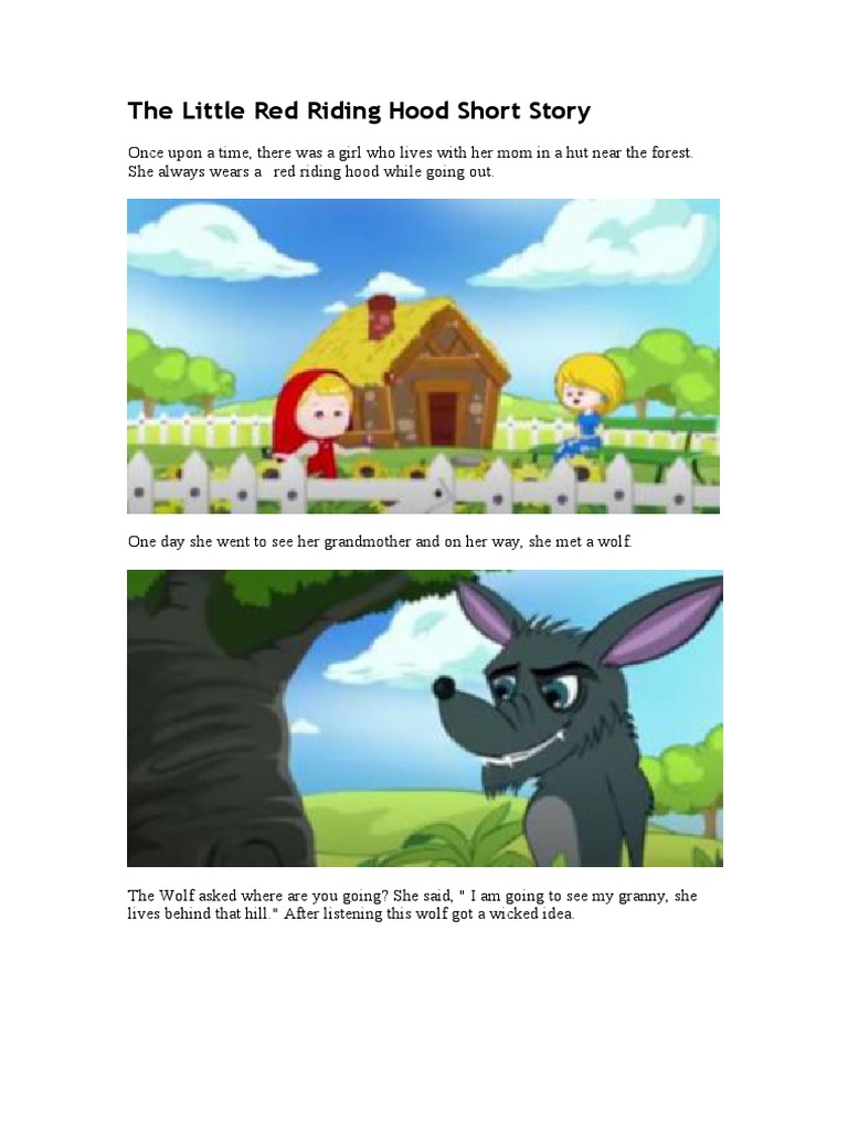 The Little Red Riding Hood Story in PDF With Pictures | PDF