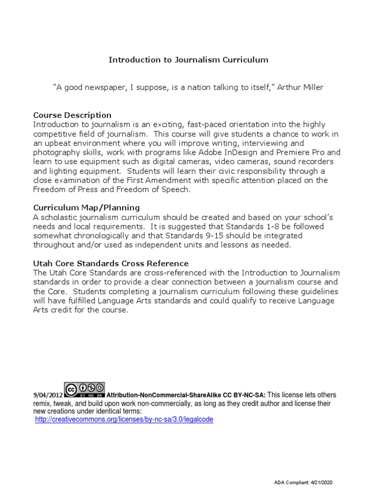 Introduction To Journalism PDF | PDF | News | Journalism