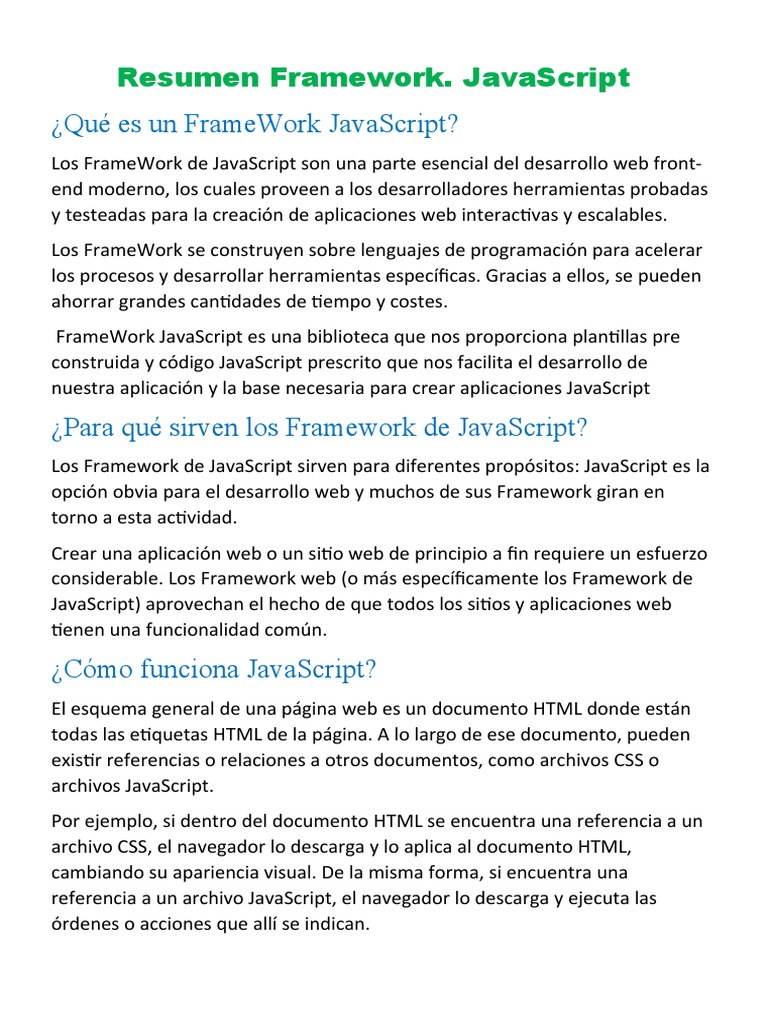 Resumen Javascript | PDF | Script Java | Red mundial Resumen Javascript | PDF | Script Java | Red mundial